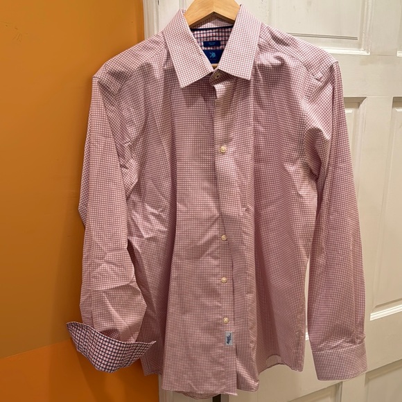 Egara | Shirts | Egara Pink Dress Shirt With Subtle Sheen | Poshmark